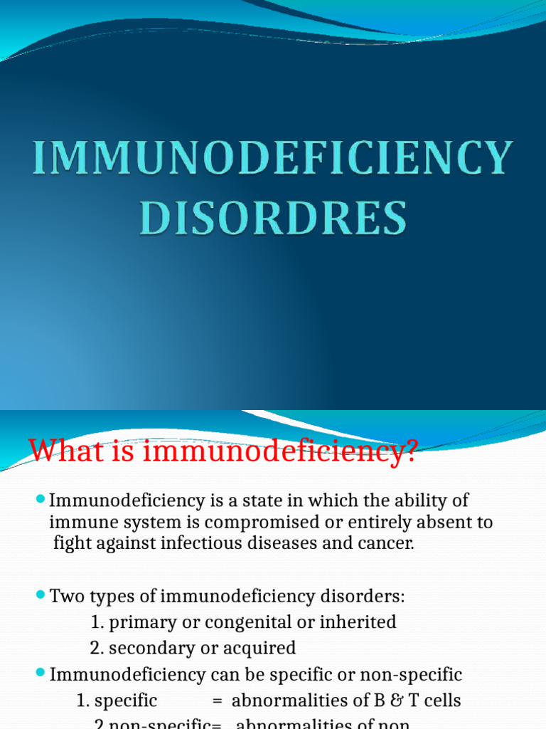8 - Immunodeficiency | PDF