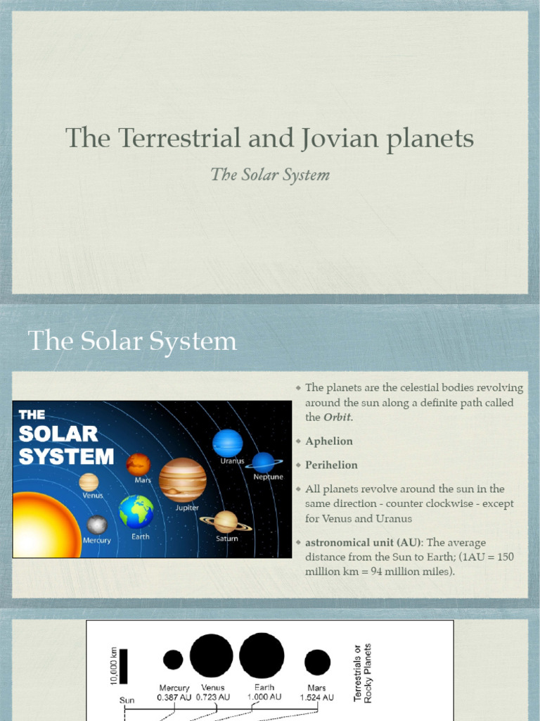 The Terrestrial and Jovian Planet | PDF | Planets | Solar System