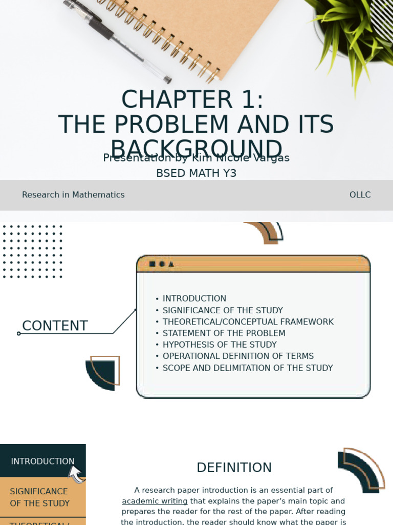 Chapter 1 The Problem and Its Background | PDF | Theory | Science ...
