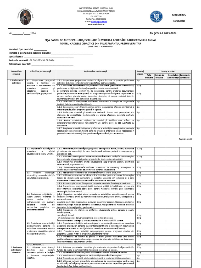 fisa-autoev.-cadre-didactice-2023-2024-1 | PDF