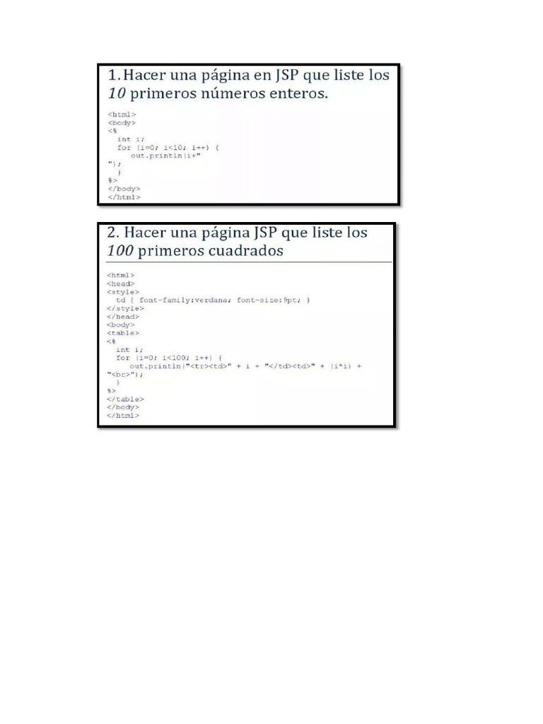 Ejercicios-Jsp Basic | PDF