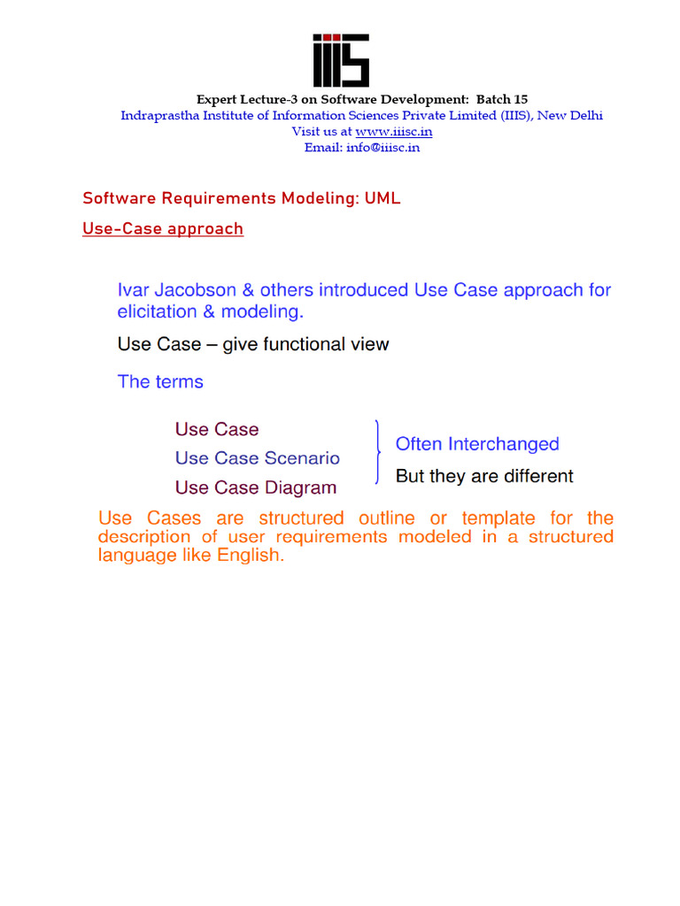 Expert Lecture 3 On Requirements Modeling | PDF