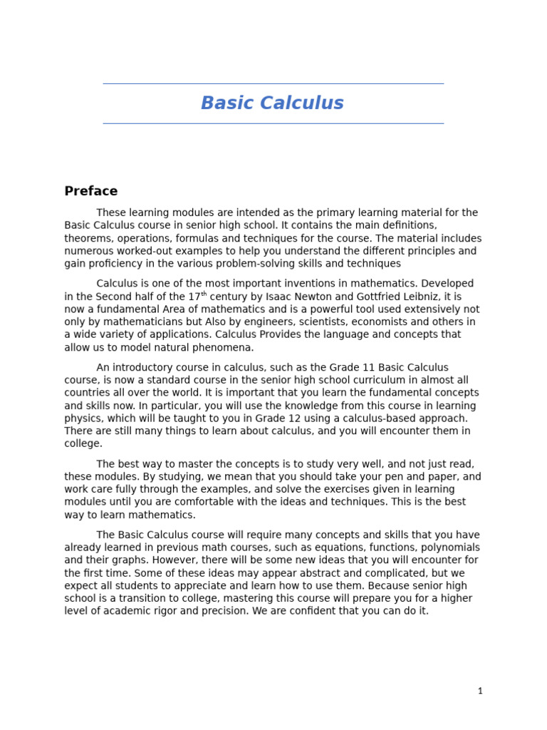 Basic Calculus | PDF