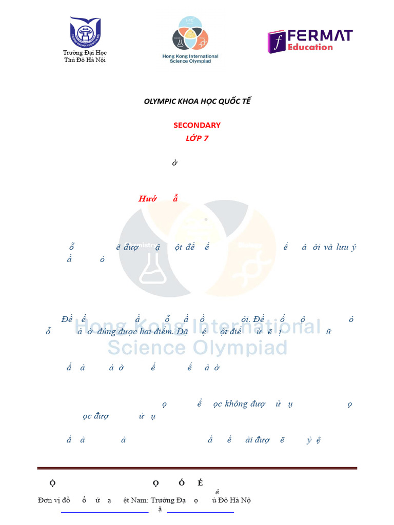 HKISO 2019-2020 - Mock - Heat - Khối 7 | PDF