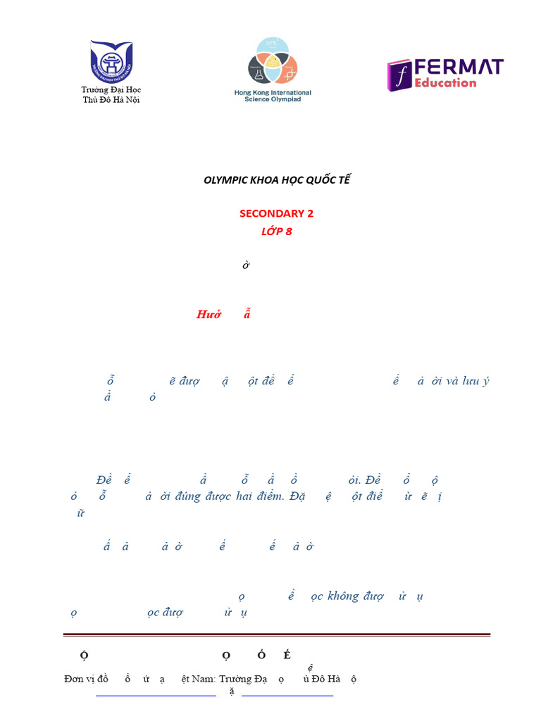 HKISO 2019-2020 - Mock - Heat - Khối 8 | PDF