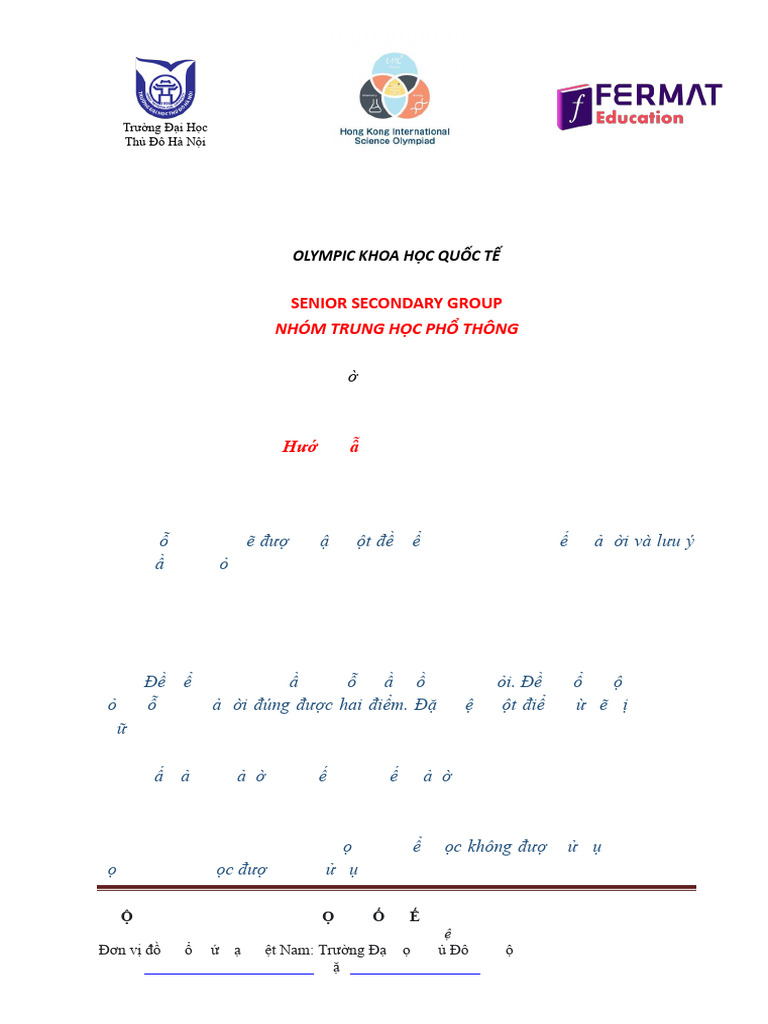 HKISO 2019-2020 - Mock - Heat - Khối THPT | PDF