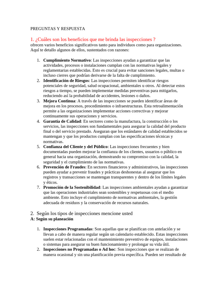 Pregunta y Respuesta | PDF