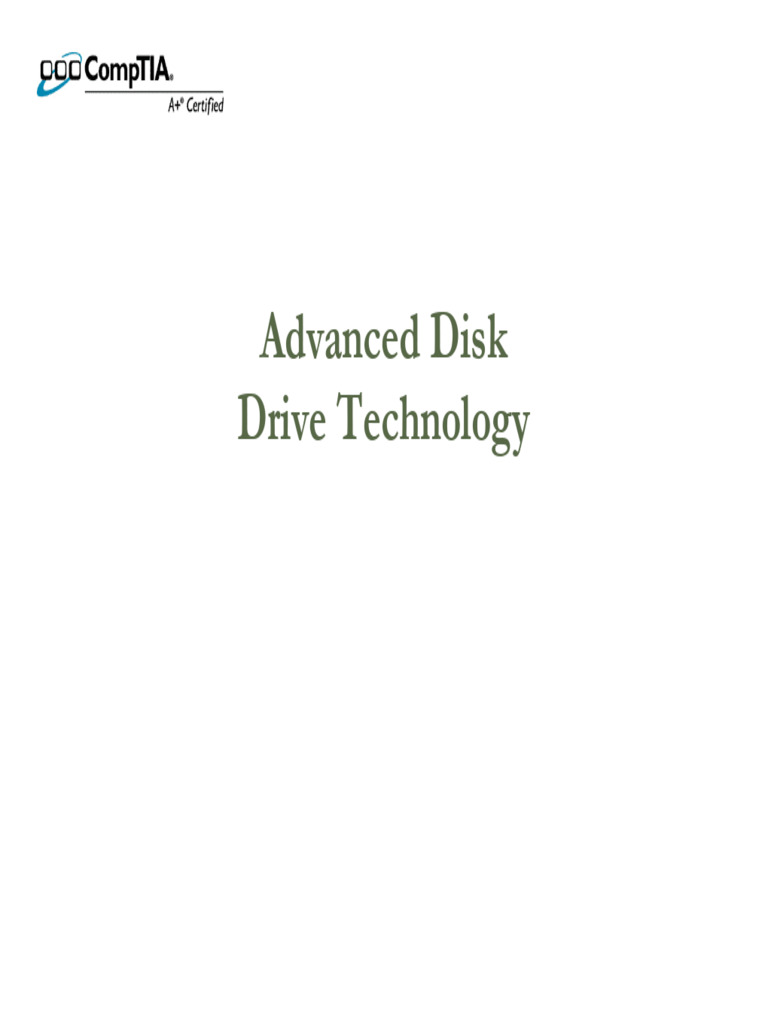 10 Advanced Disk Drive Tech | PDF