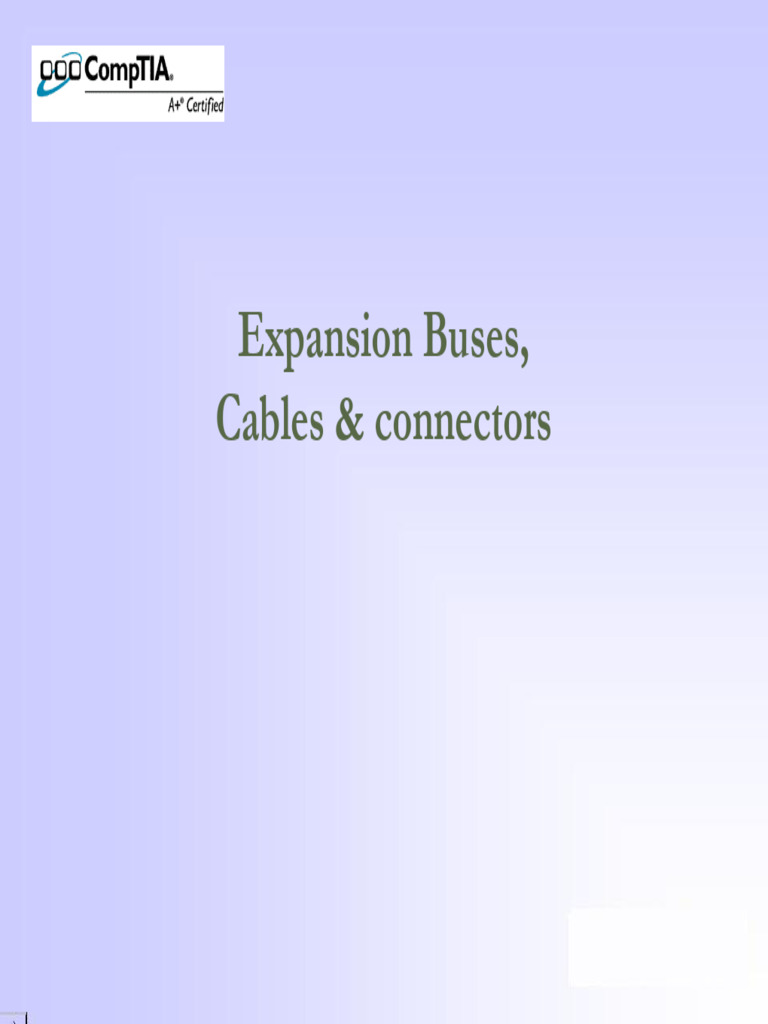 08 Expansion Buses, Cables & Connectors | PDF