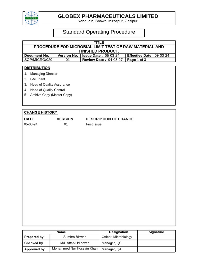 Sop Micro 020 | PDF