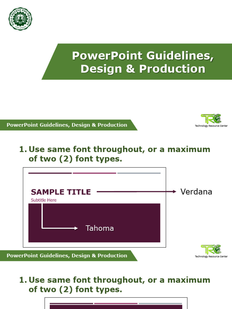 Lesson-1-Powerpoint-Guidelines-Design-Production | PDF