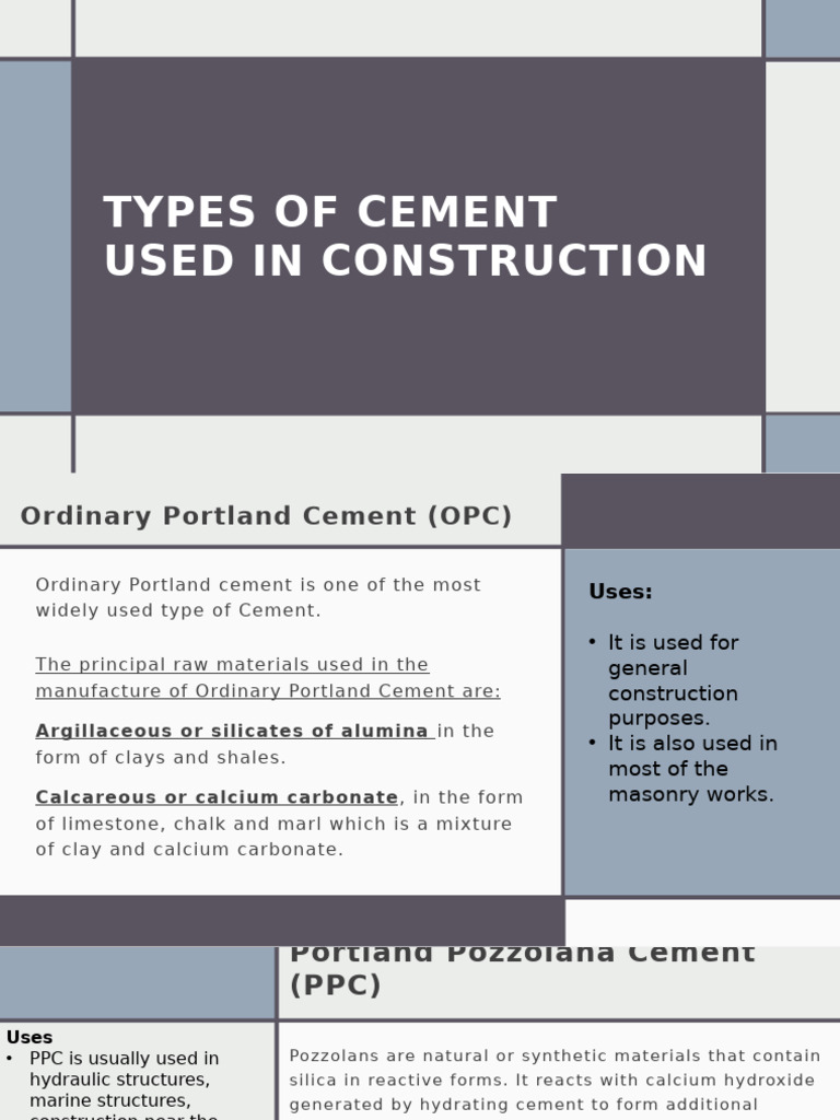 Types of Cement | PDF