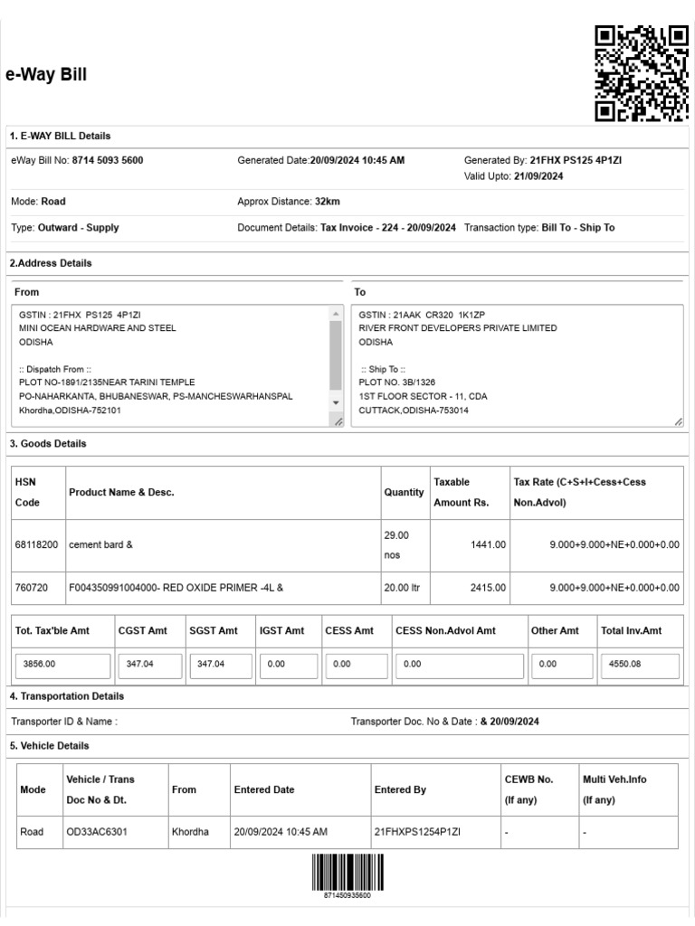 E-Way Bill System-1 | PDF