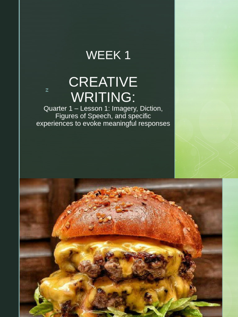 Week1 Creative Writing Sensory Images and Diction | PDF