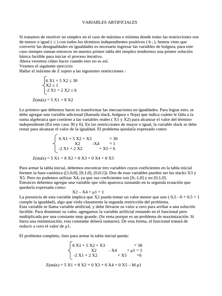 Variables Artificiales v1 | PDF