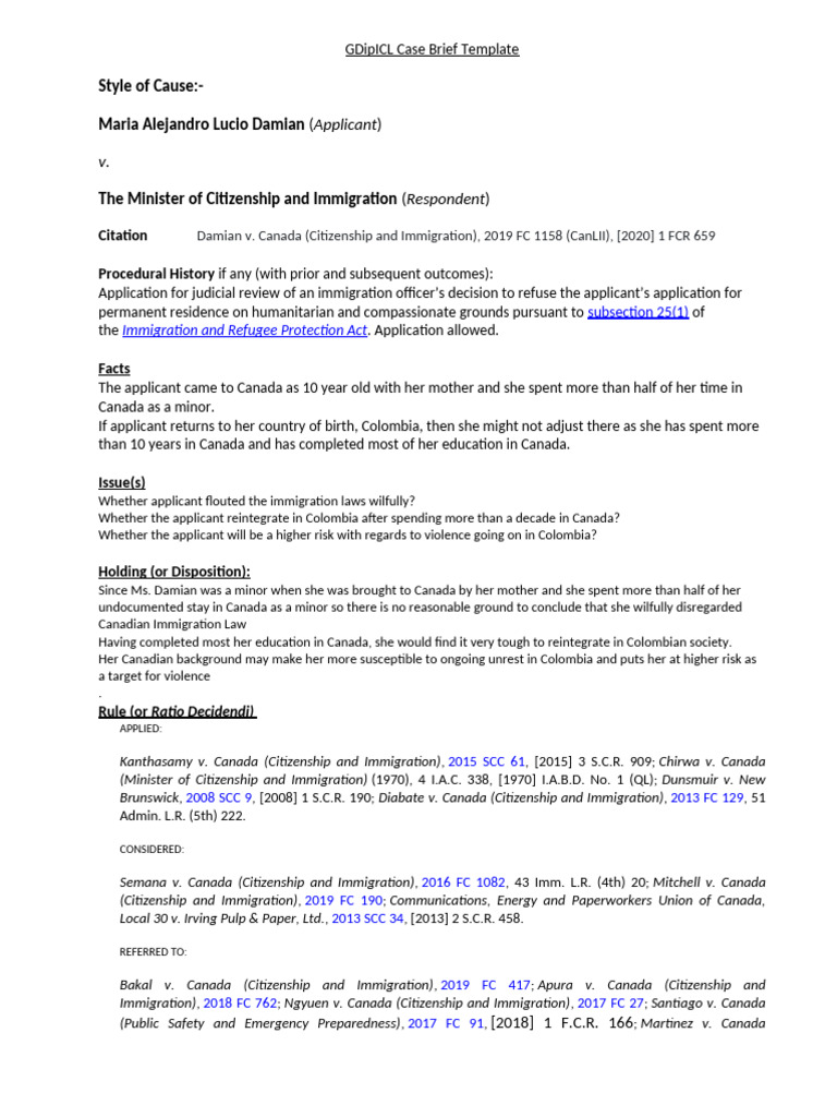 Case Brief Completed | PDF