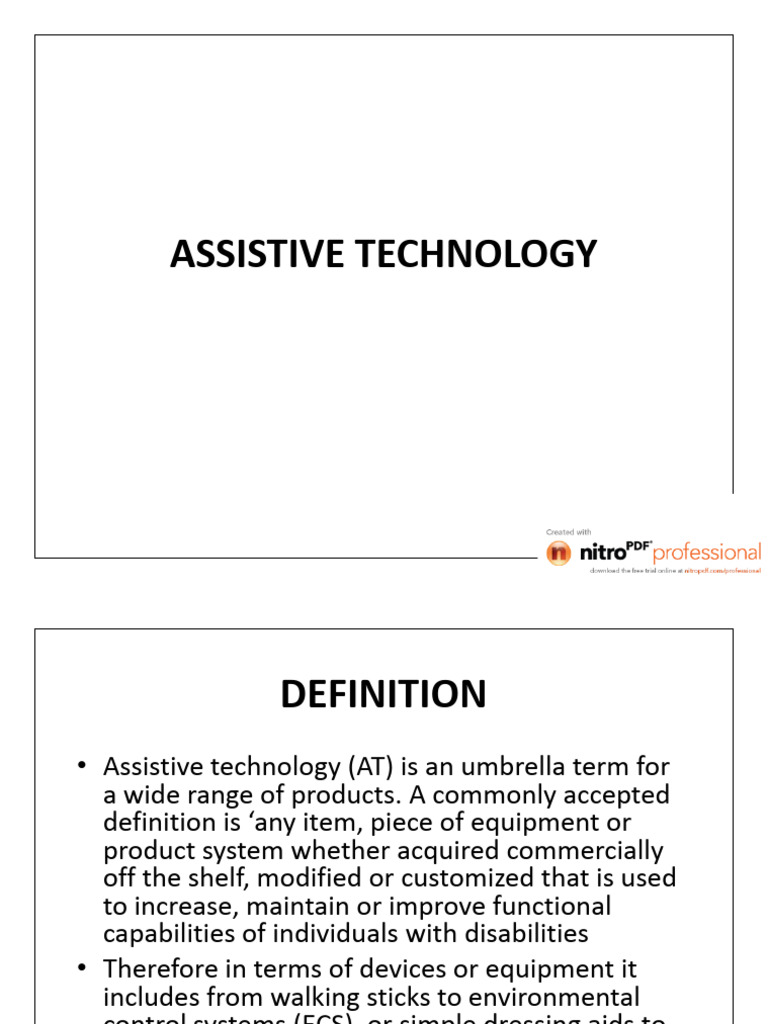 Assitive Technology | PDF