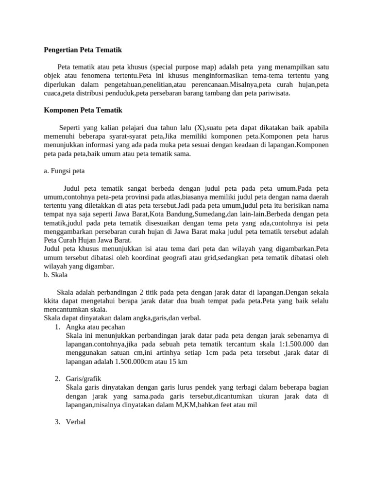 Komponen Peta Tematik | PDF