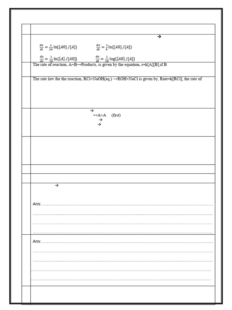 Chemical Kinetics | PDF | Reaction Rate | Change Chemical Kinetics | PDF | Reaction Rate | Change