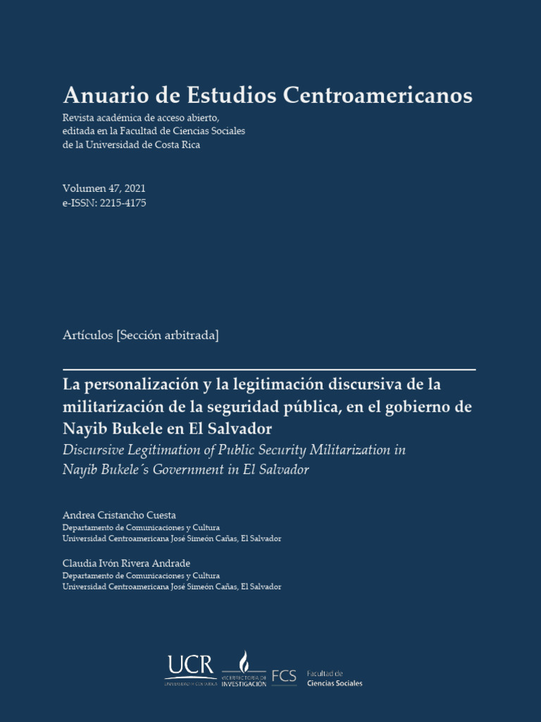 Anuario de Estudios Centroamericanos | PDF