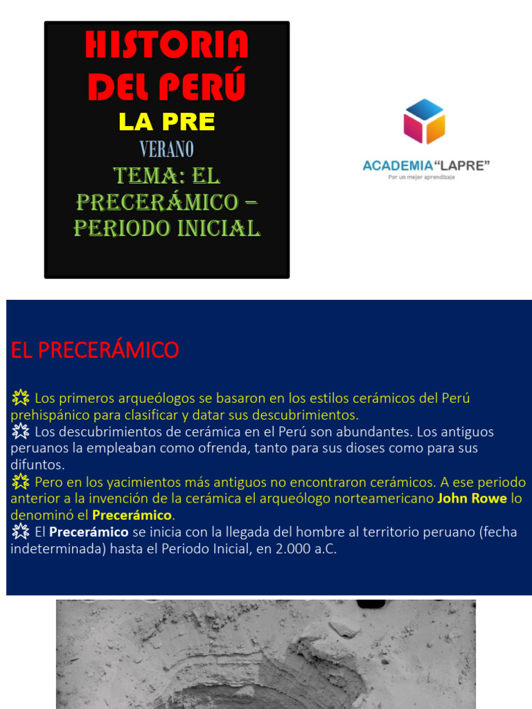 Semana 2 - Historia - Preceramico | PDF