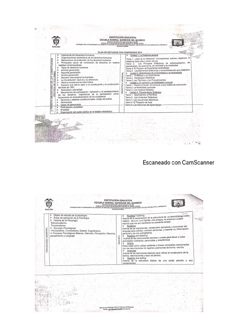 Contenido Programático | PDF