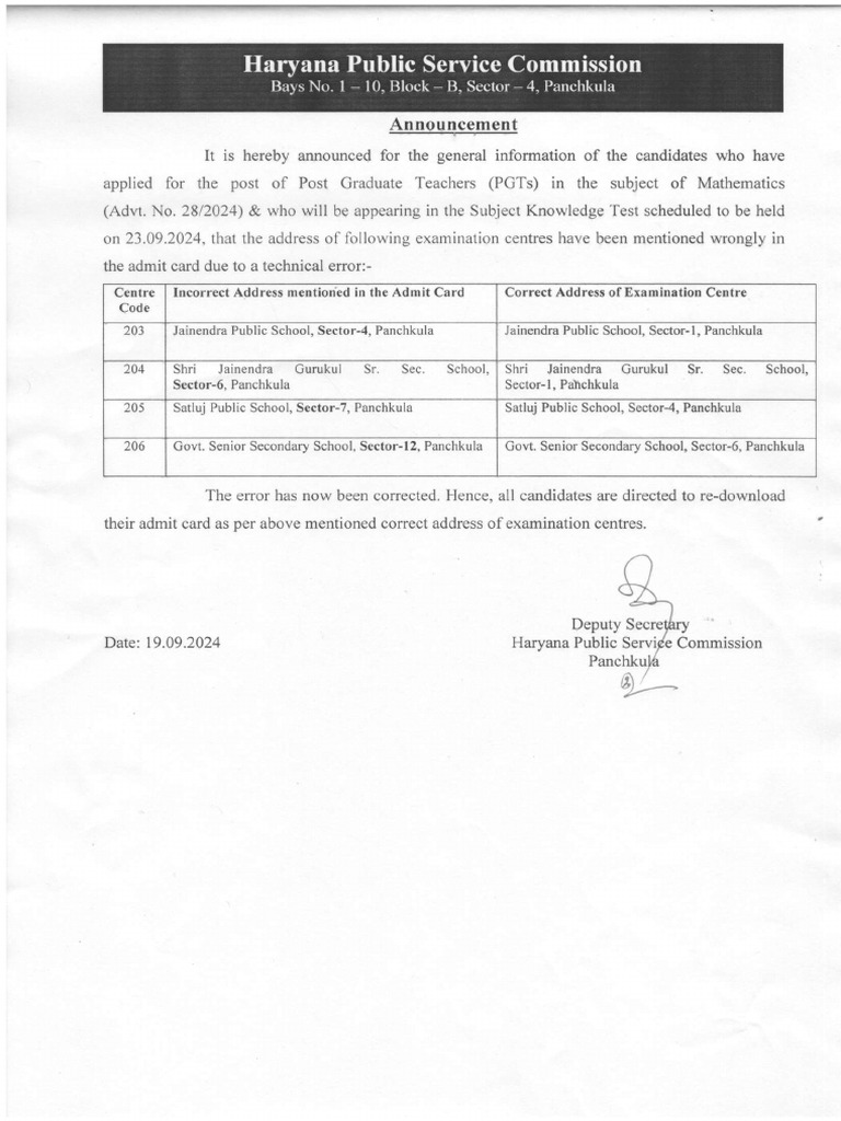 Ann PGT Math Wrongadmicardcenter 19 09 2024 | PDF