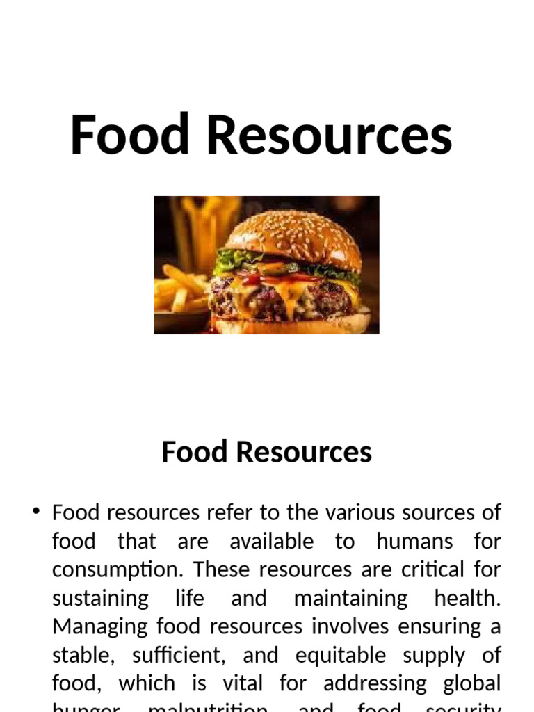 Food Resources | PDF