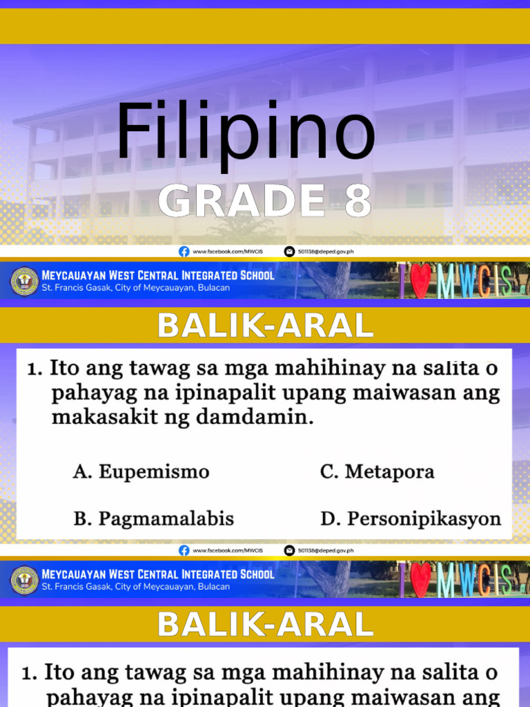 Filipino 8 Week 5 Paghahambing Magkatulad | PDF