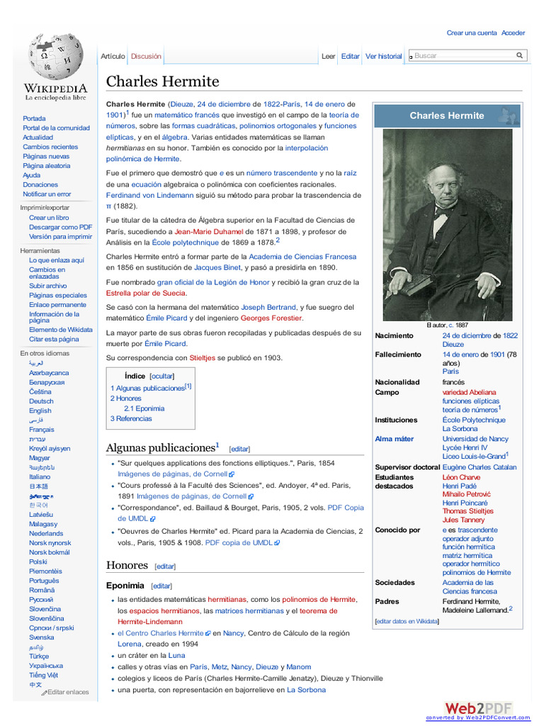 Charles Hermite | PDF