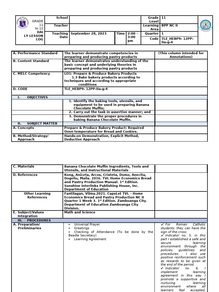 SAMPLE CO - Lesson-Plan With Annotation - 2023-2024 | PDF