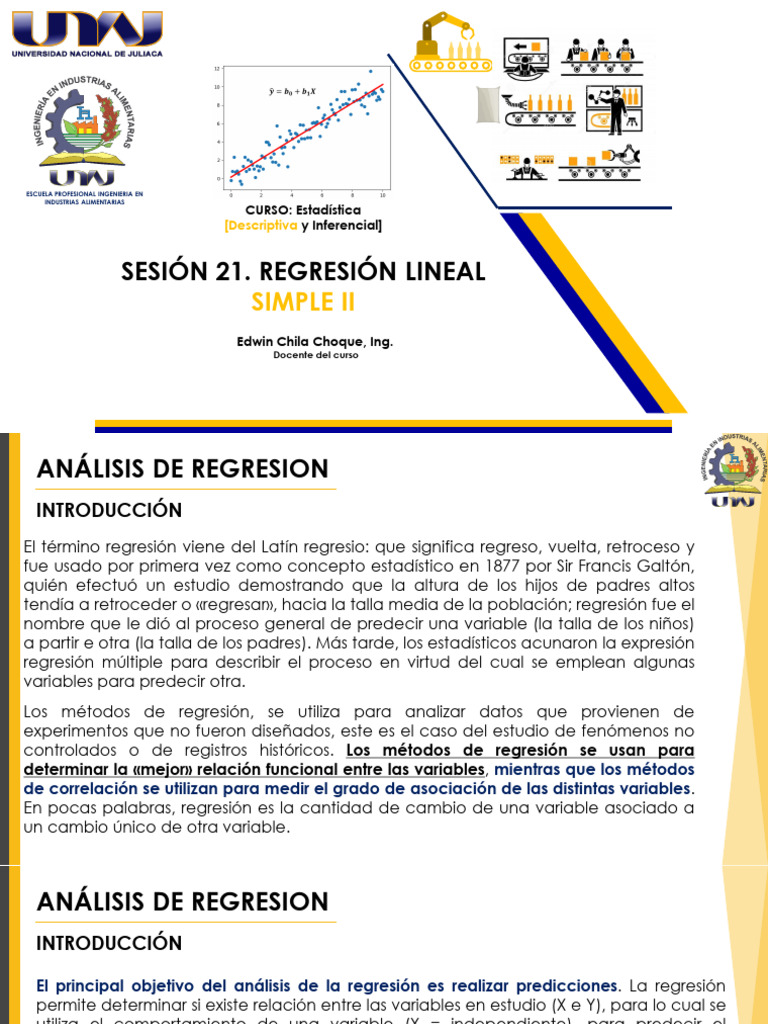 Sesión 21. Regresión Lineal Simple Ii | PDF