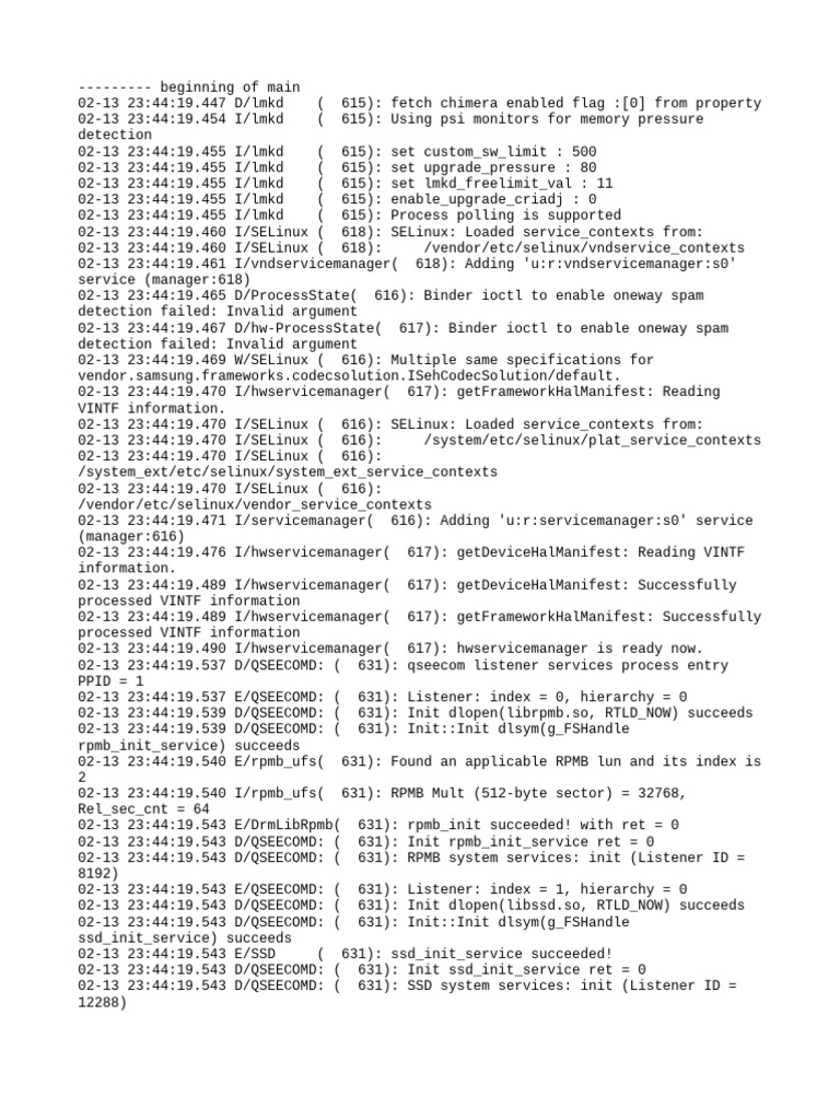 Logcat Prev CSC Log | PDF