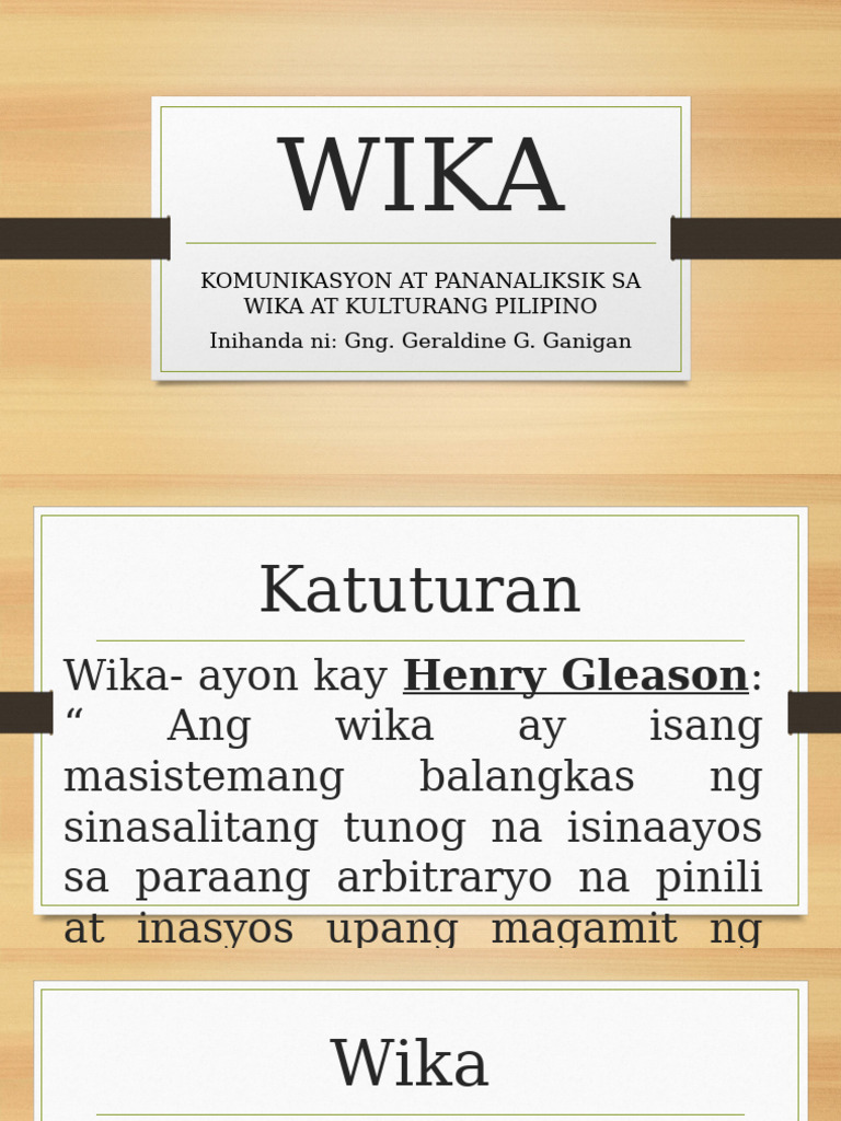 Katangian at Kahalagahan ng Wika | PDF | Tagalog Language | Dialectology