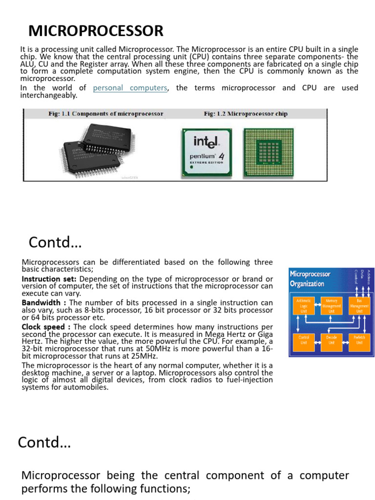 Microprocessor, Bus, Memory | PDF