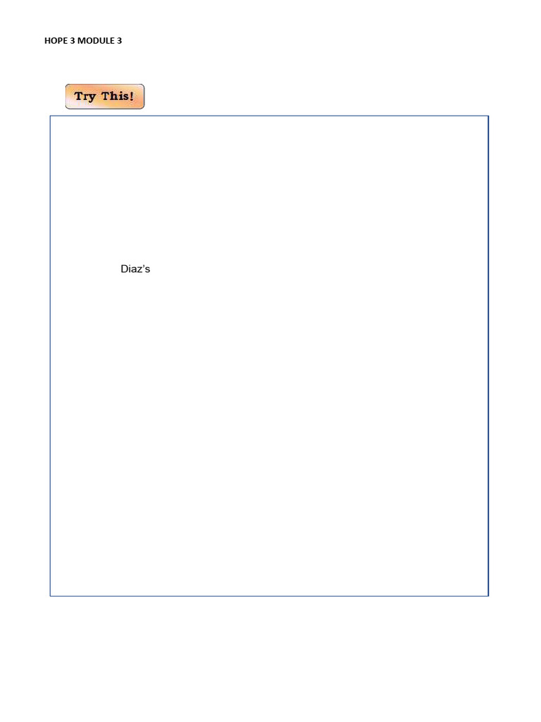 Hope 3 Module 3 | PDF