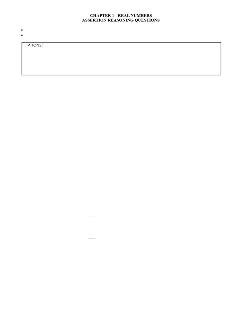 Assertion Reasoning 33333 | PDF
