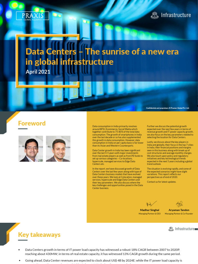 Report Data Centers The Sunrise of A New Era in Global Infrastructure ...
