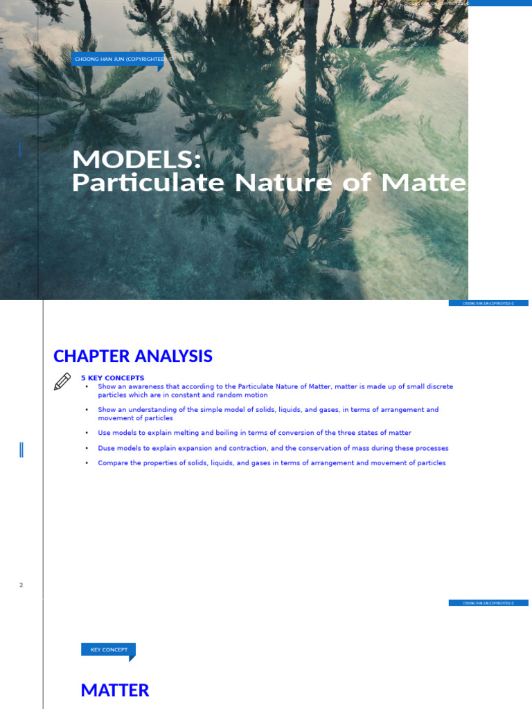 (SCI) Chapter 7 - Particulate Nature of Matter Anushas Word | PDF