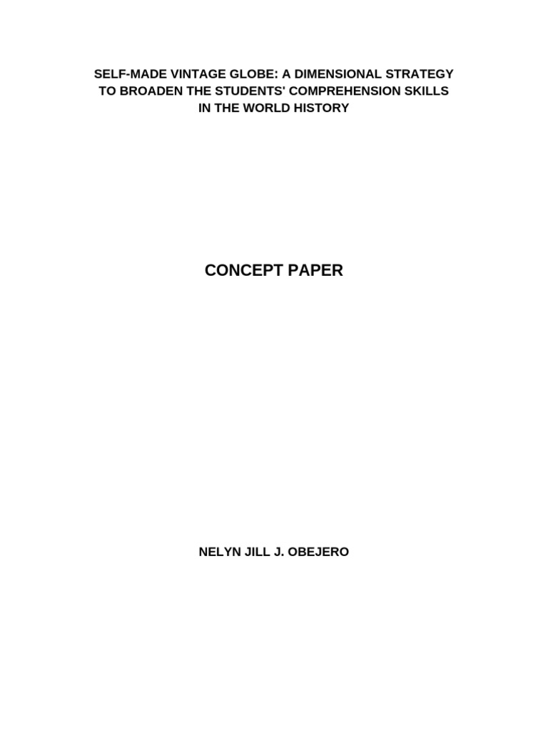 Concept Paper | PDF