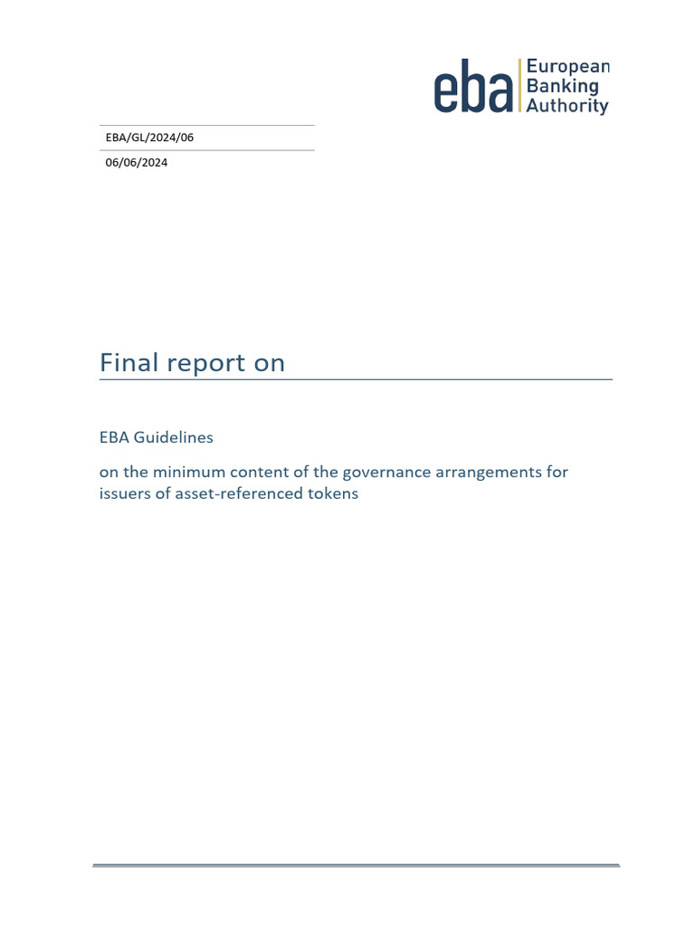 Final Report On Draft Guidelines On Internal Governance of Issuers of ...