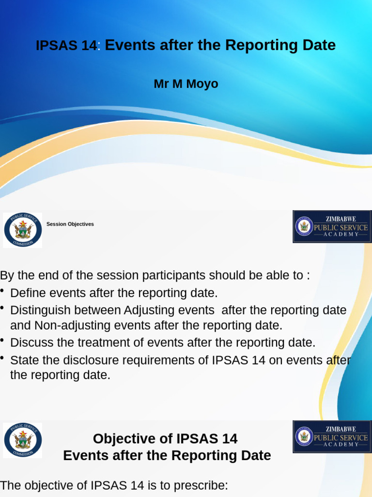 Ipsas 14 Events After Reporting Date 29 April 24 | PDF