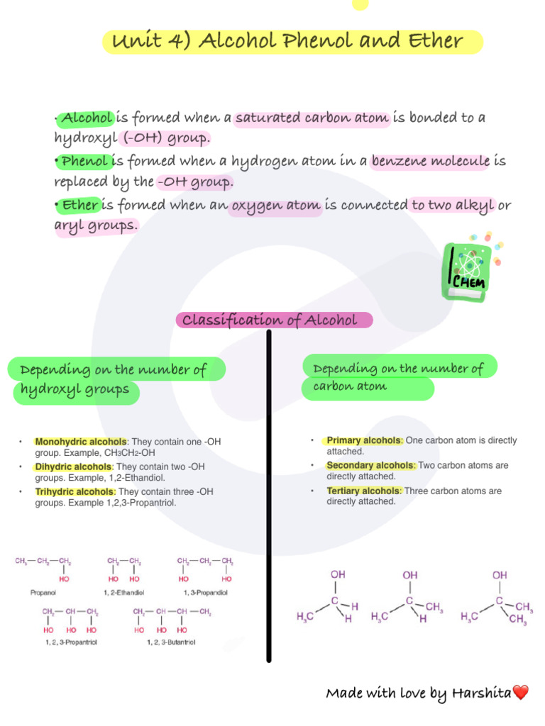 Alcohols, Phenols & Ethers | PDF