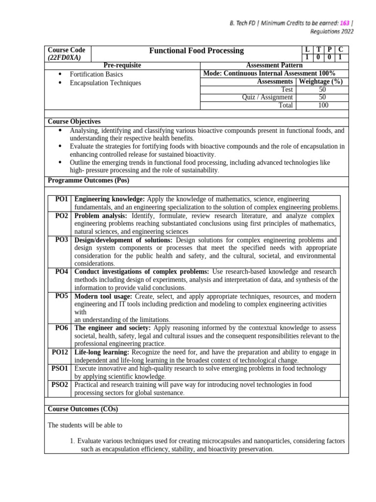 One Credit Course - Final | PDF