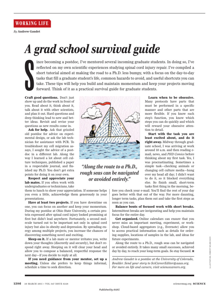 Grad School Survival Guide 2015 | PDF