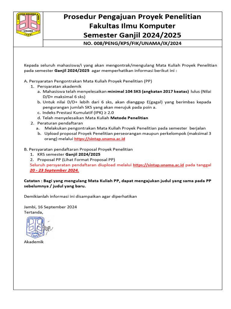 Prosedur Pengajuan Proposal PP Ganjil 2023-2024 | PDF