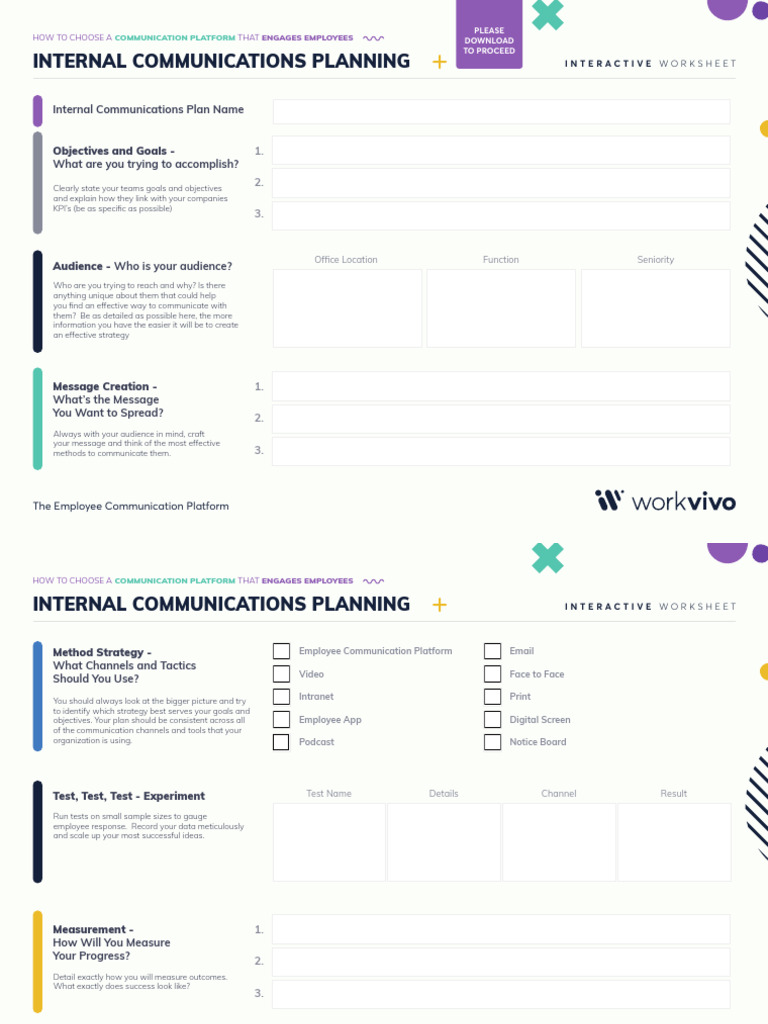 Internal Communications Platform_Worksheet 1_INT | PDF