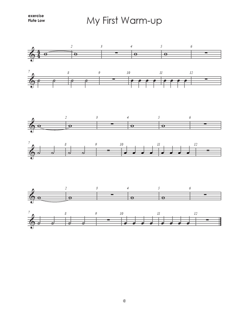 My First Warm-up Flute Low | PDF