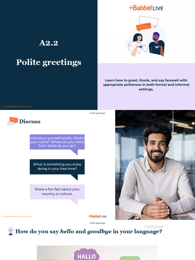 ENG - A2!2!35 Polite Greetings | PDF