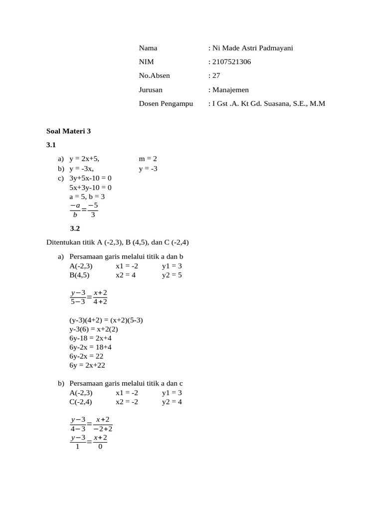 Soal Soal Matematika | PDF